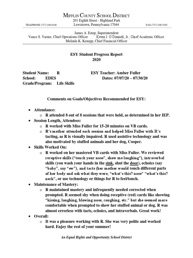 2020 Progress Report - R | PDF