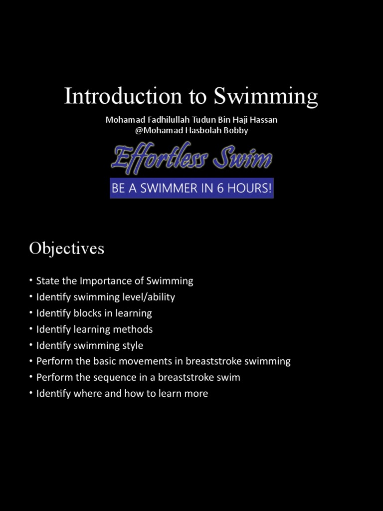 Introduction To Swimming by Effortless Swim | PDF | Swimming ...