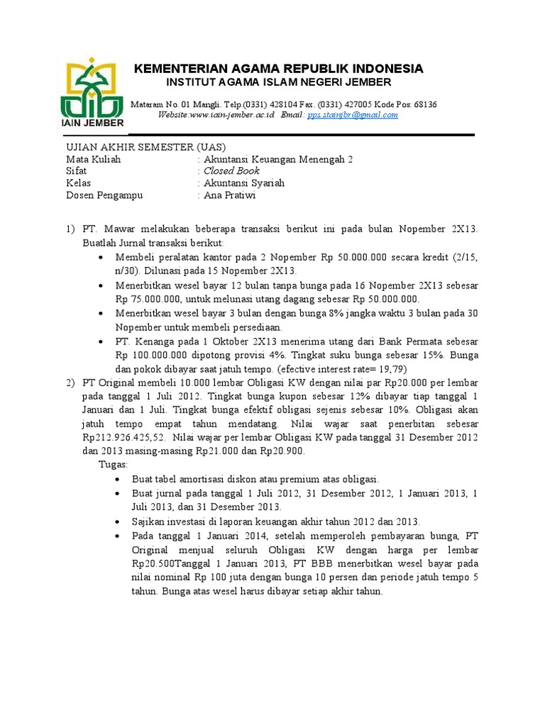 Uas Akm 2 2021 | PDF