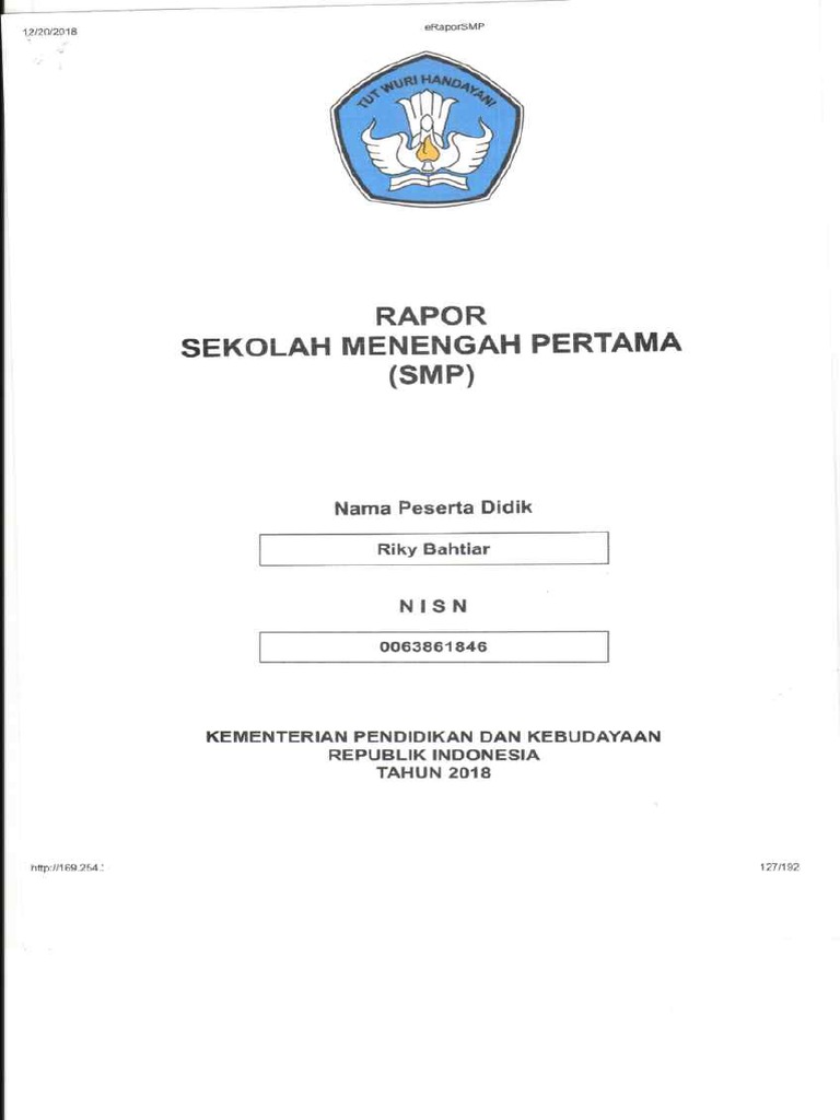 Raport Kelas 7 SMT 1 | PDF