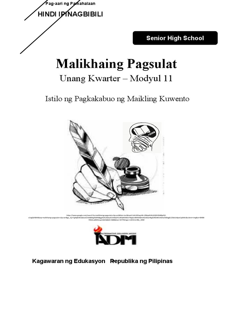 Malikhaing Pagsulat Q1 M 11 Nadayag | PDF