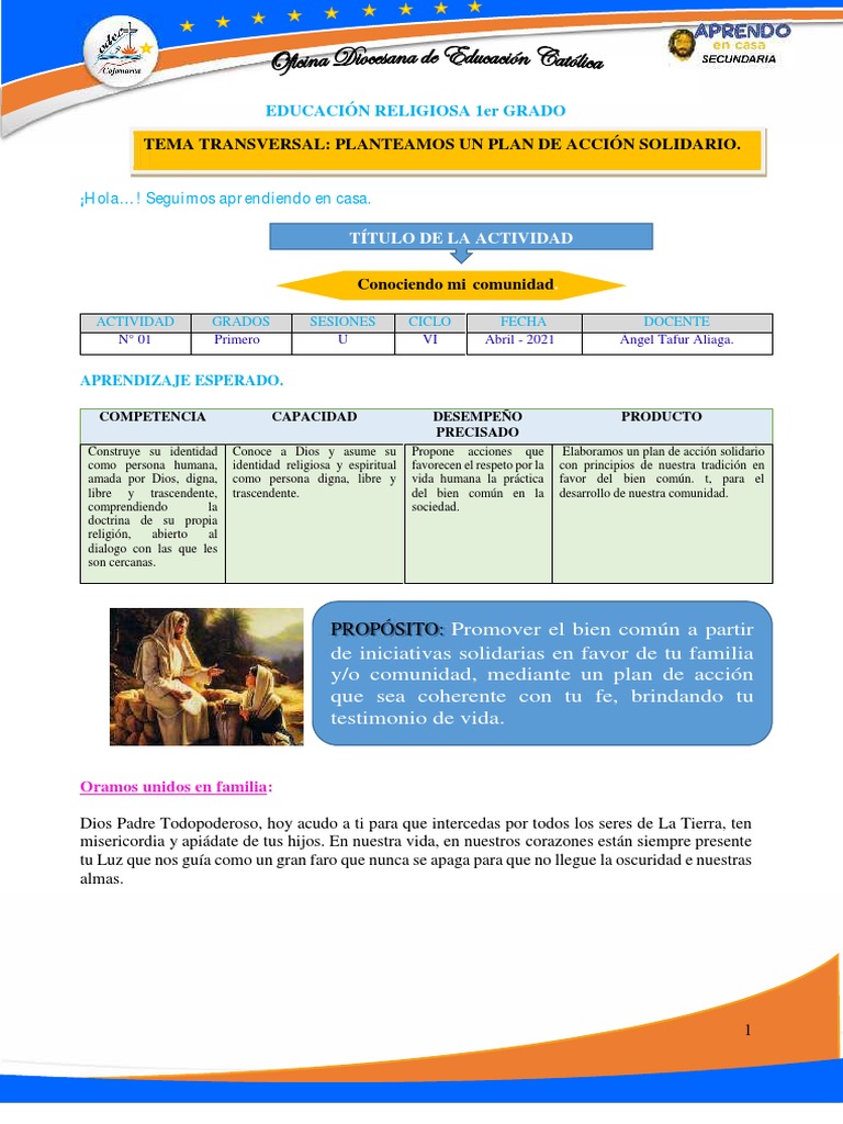 Actividades de Religión para Secundaria | PDF | Educación religiosa ...
