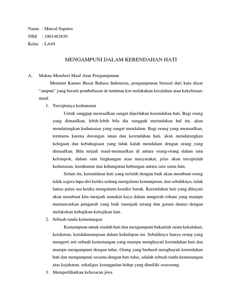 Mengampuni Dalam Kerendahan Hati | PDF Mengampuni Dalam Kerendahan Hati | PDF