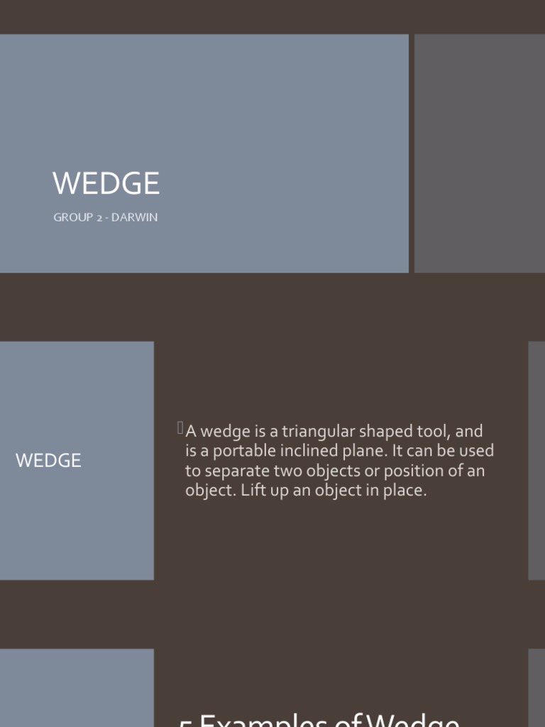 Wedge: Group 2 - Darwin | PDF | Blade | Scissors