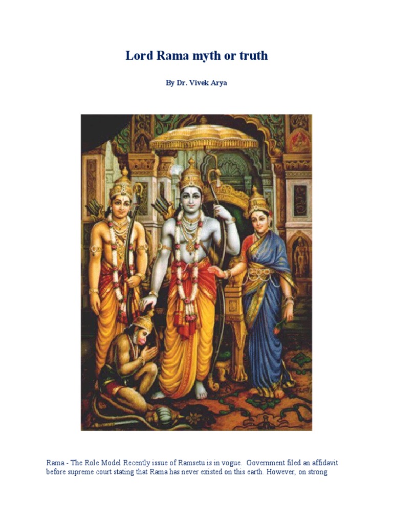 Lord Rama Myth or Truth: by Dr. Vivek Arya | PDF | Ramayana | Rama