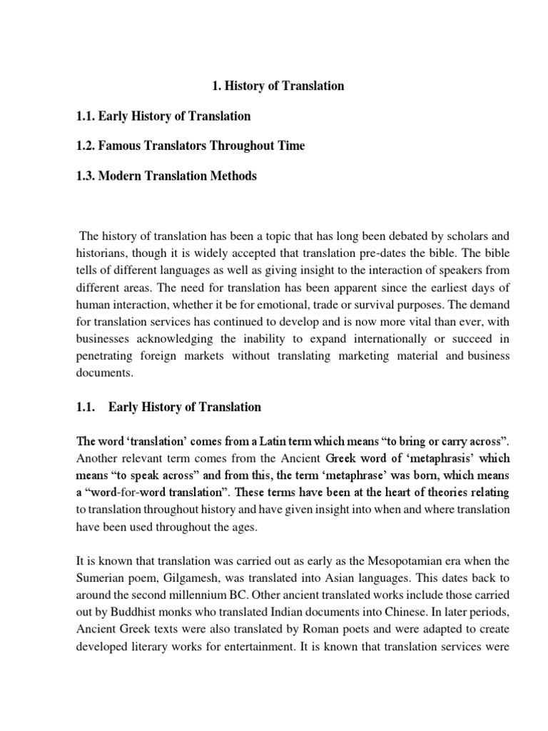 History of Translation | PDF | Translations | Language Interpretation