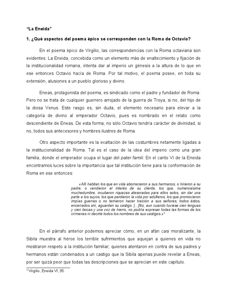 Octavio y Eneas en La Eneida | PDF | Eneida | Eneas