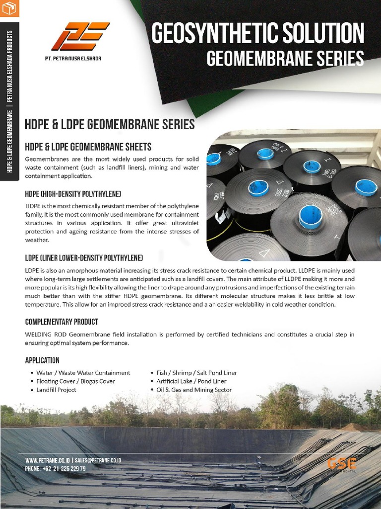 Brosur Geomembrane - GSE | PDF