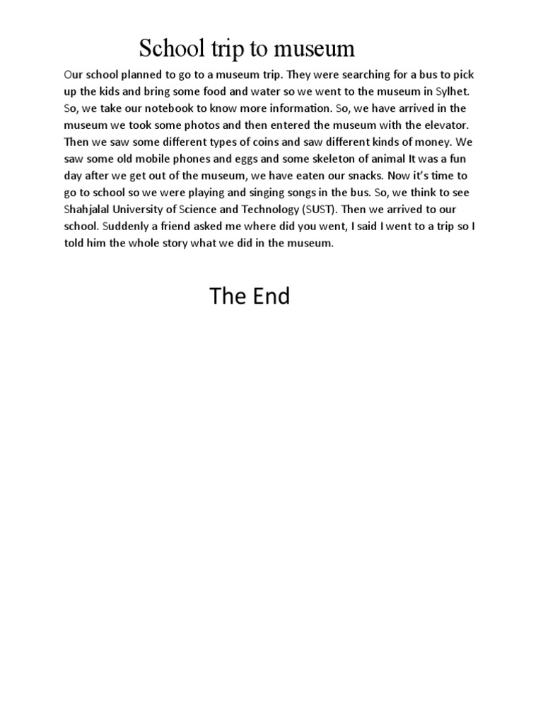 School Trip To Museum | PDF