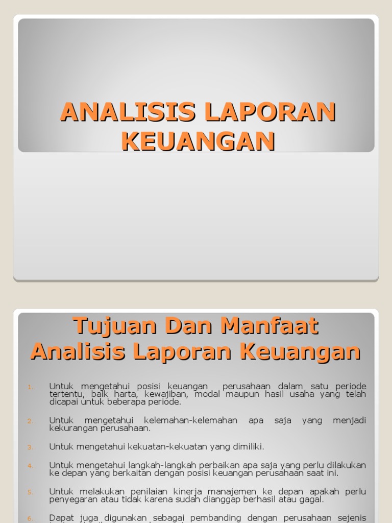 PERTEMUAN 3 - Analisis Laporan Keuangan | PDF