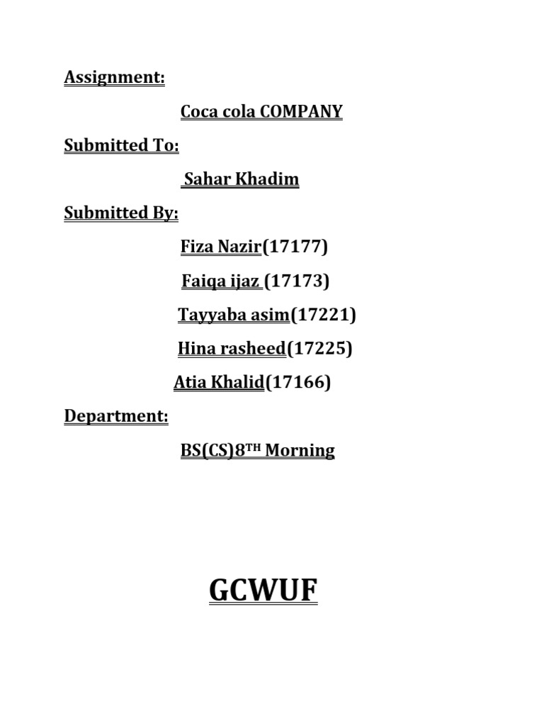 Coca Cola | Download Free PDF | The Coca Cola Company | Coca Cola