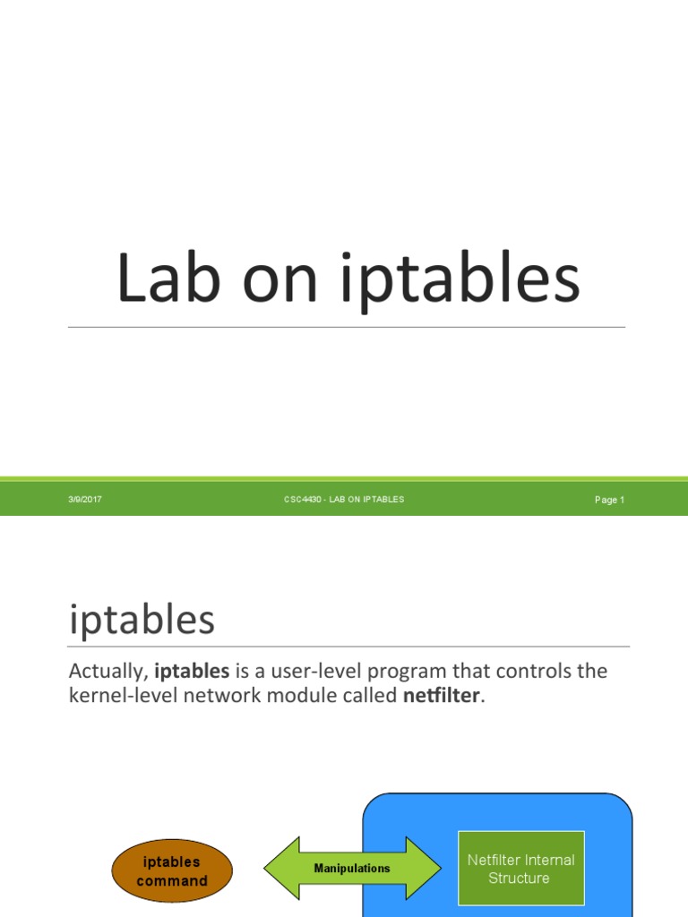 Configuring And Testing Iptables Firewall Rules On Linux Virtual Machines Pdf Internet