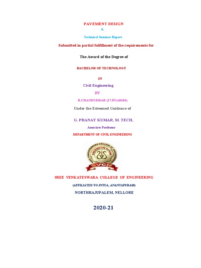 Civil Pavement Design Report | PDF | Road Surface | Asphalt