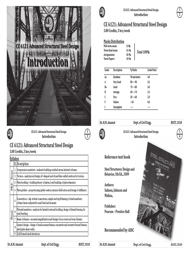 Advanced Structural Steel Design Advanced Structural Steel Design | PDF ...