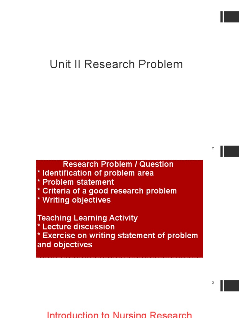 Nursing Research Problem | PDF | Human Nature | Science