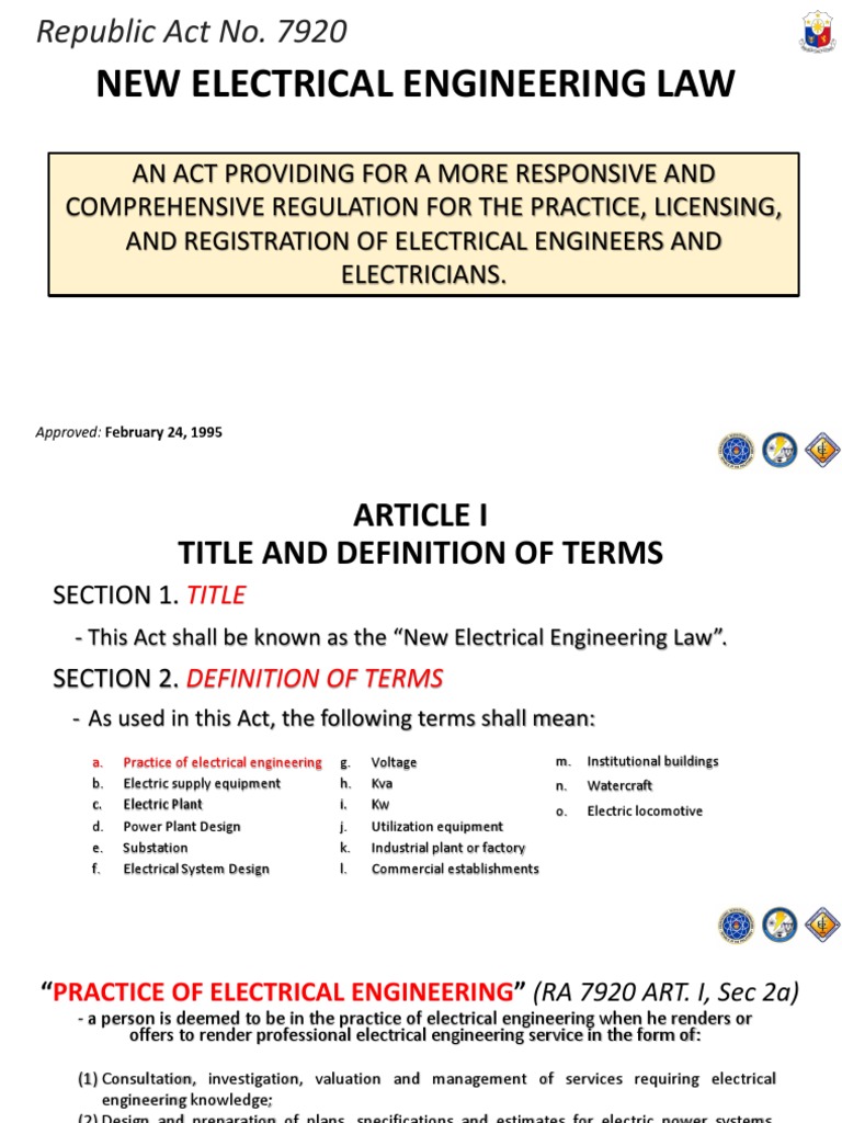 Group 1 Ra 7920 | PDF | Electrician | Engineer