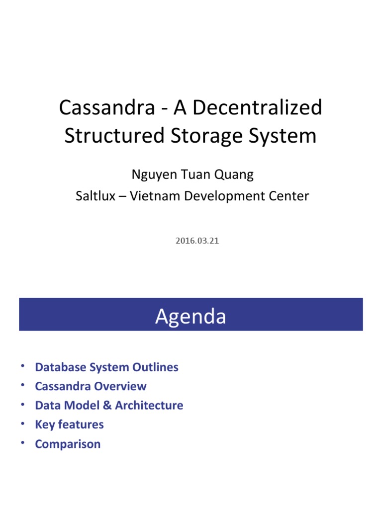 Introduction To Cassandra | PDF | No Sql | Scalability