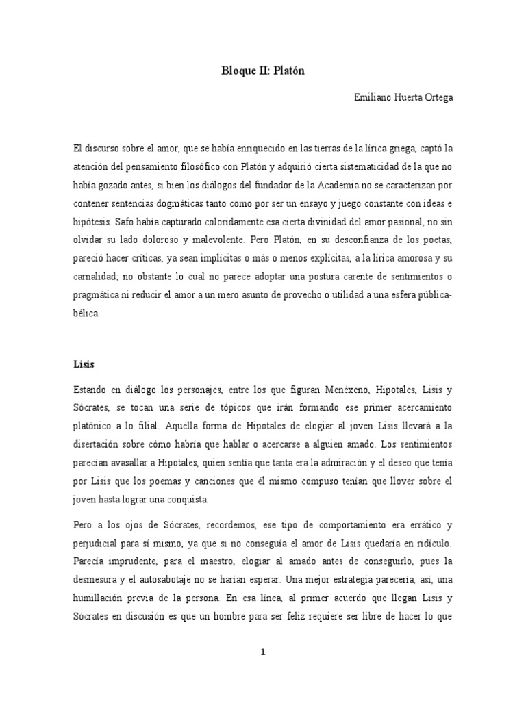 Bloque II | PDF | Platón | Science
