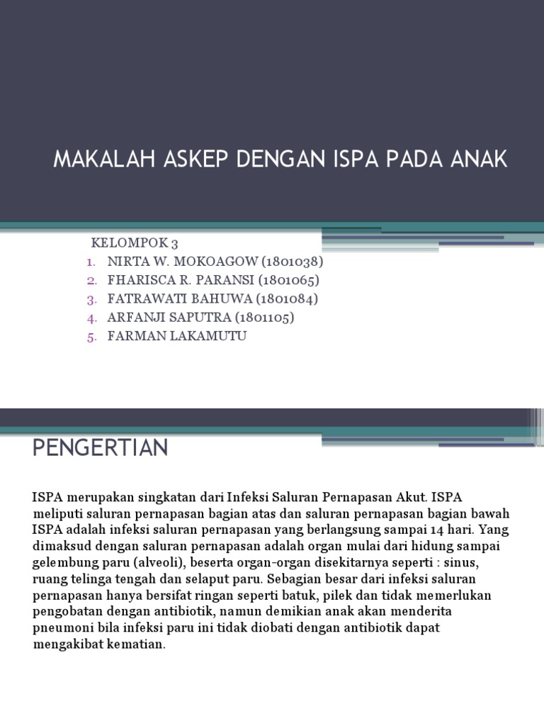 Askep Dengan Ispa Pada Anak | PDF | Kesehatan Holistik | Sains & Matematika