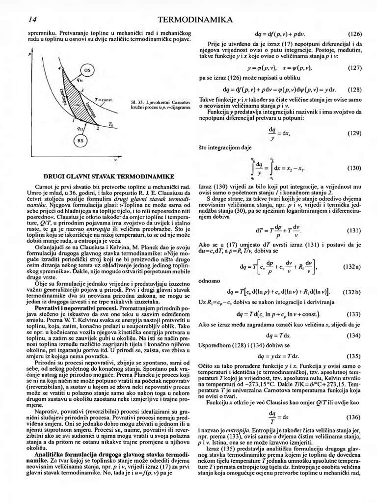 Termodinamika Drugi Glavni Stavak Termodinamike | PDF