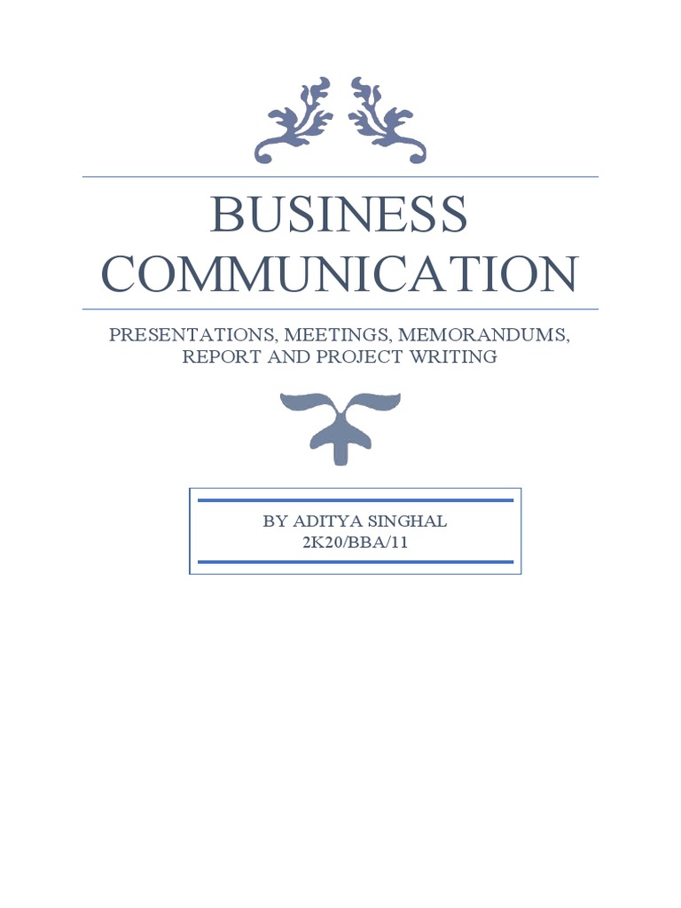 Effective Business Presentation Skills | PDF | Memorandum | Agenda ...
