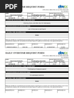 OT Request Form | PDF | Overtime | Labor