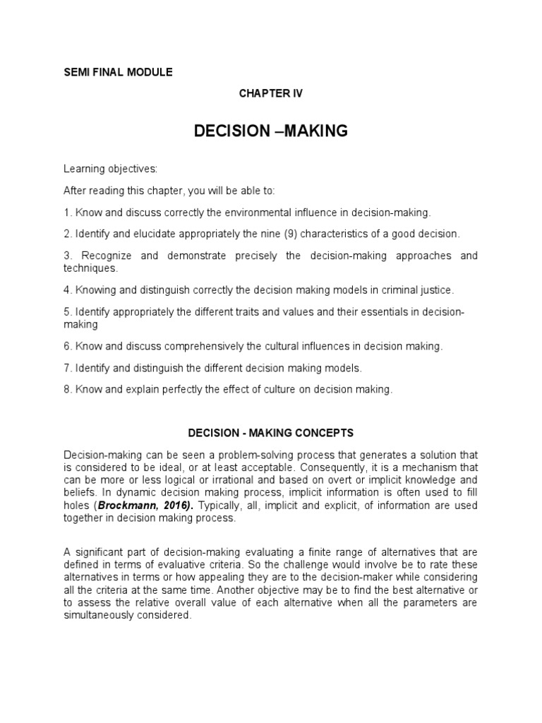 CFLM 2 Semi Final Module | PDF | Group Decision Making | Decision Making