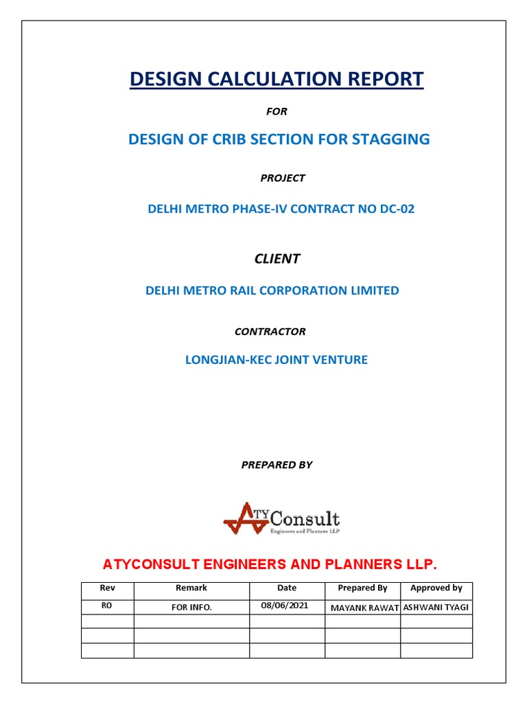 Crib Design Calculation for Stagging | PDF | Civil Engineering ...
