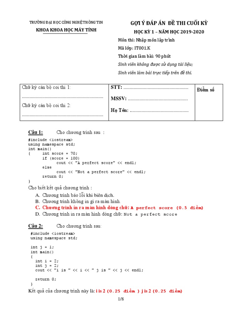 DeThi NMLT CK 2019-2020 | PDF