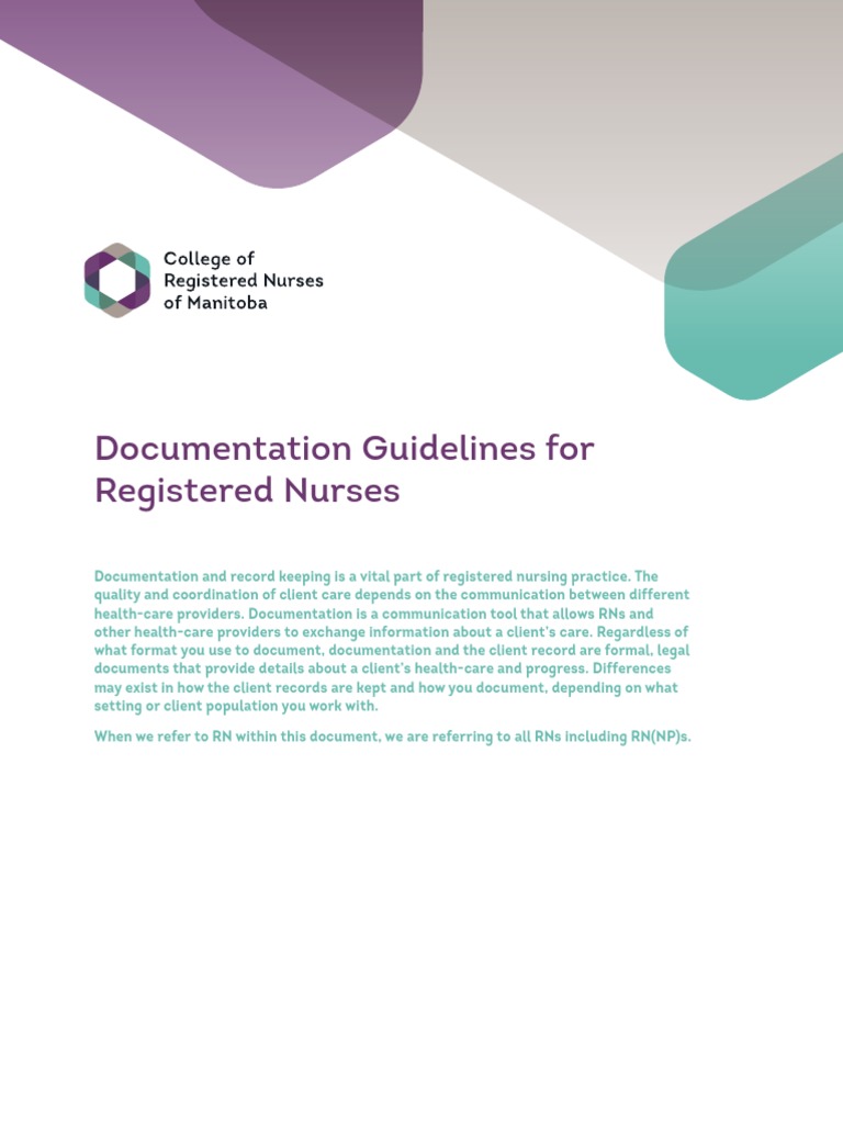 Documentation Guidelines For Nurses - Web Version | PDF | Patient ...
