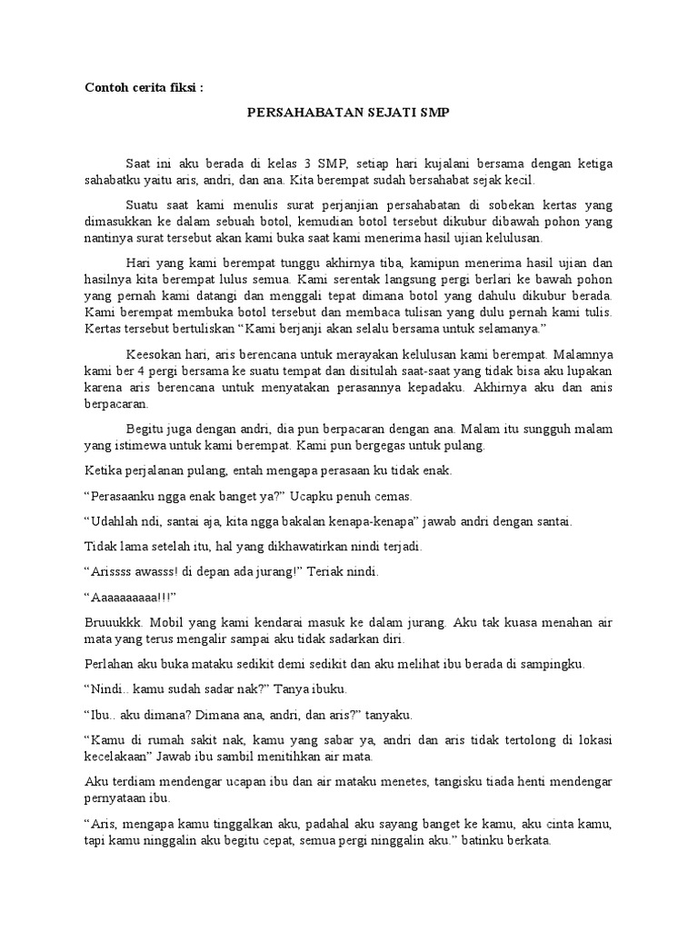 Contoh Cerita Fiksi | PDF