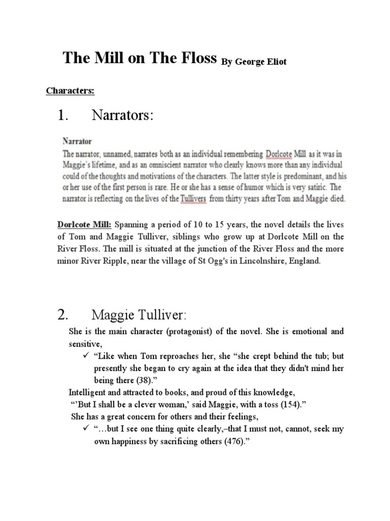 The Mill On The Floss: 1. Narrators | PDF