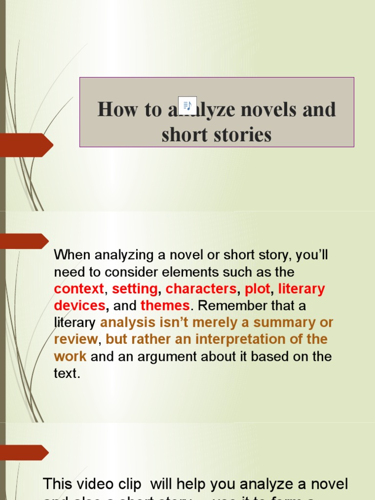 How To Analyze Novels | PDF | Irony | Plot (Narrative)