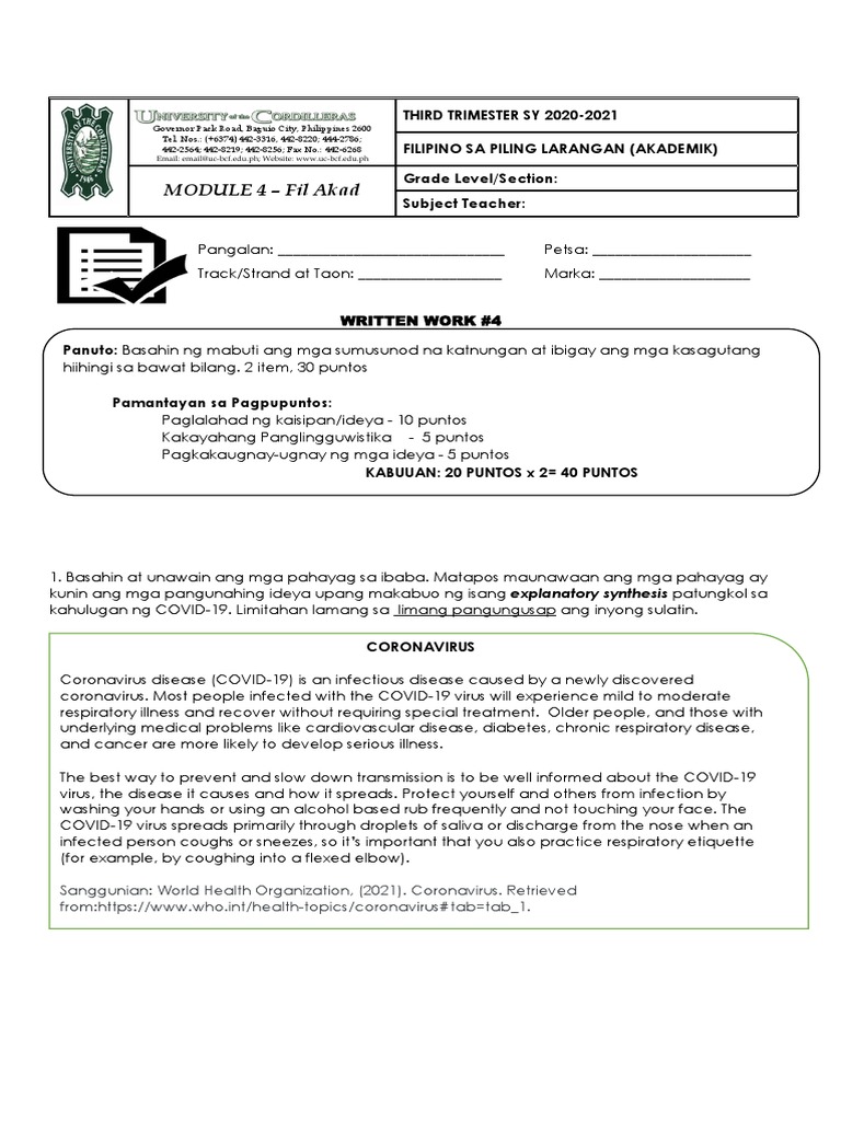 Module 4 - Fil Akad Gawain | PDF