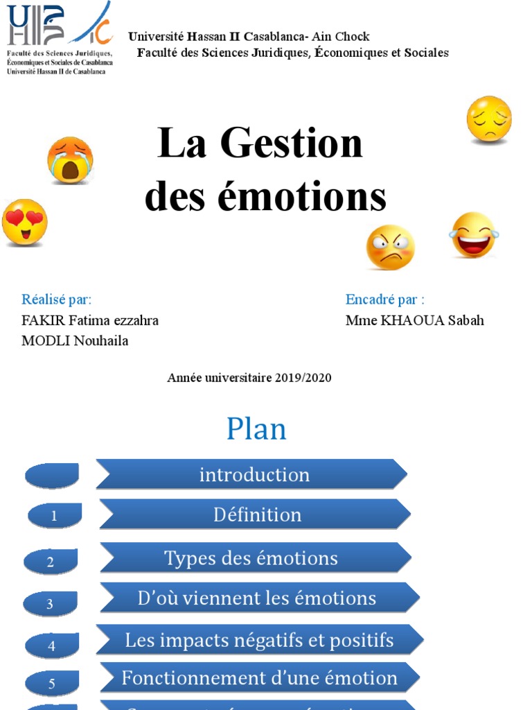 La Gestion Des Émotions1 | PDF | Peur | Émotions