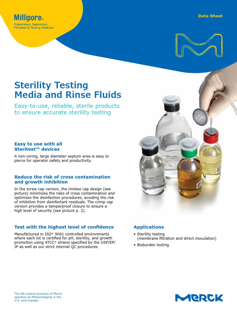 Sterility Testing Media and fluid-DS-MK | PDF | Filtration | Bacteria