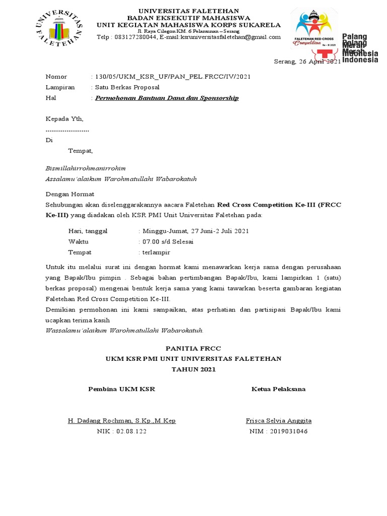 Permohonan Dana FRCC Ke-III 2021 | PDF