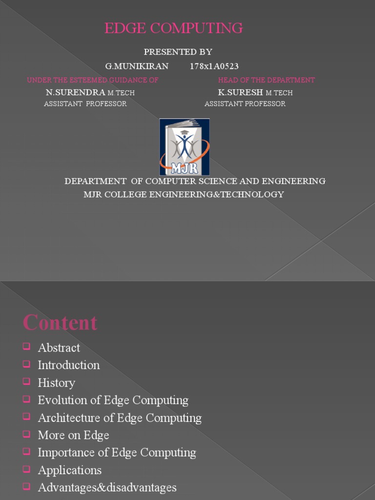 Edge Computing | PDF | Internet Of Things | Distributed Computing Architecture