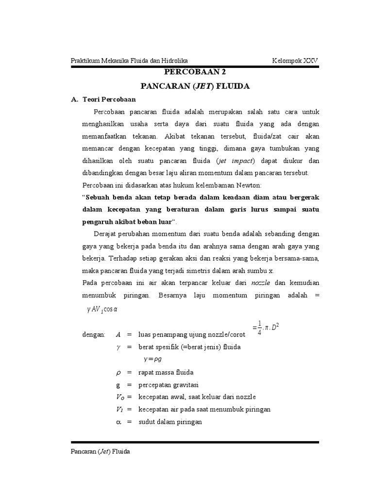 Pancaran Jet Fluida | PDF