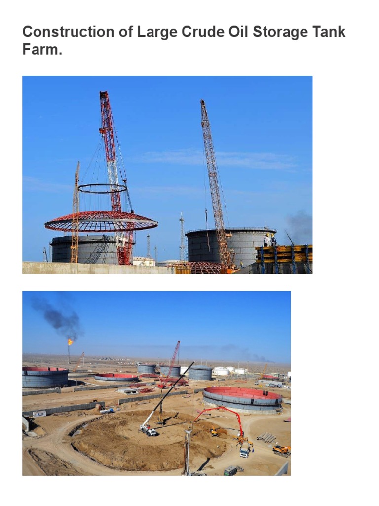 Construction of Large Crude Oil Storage Tank Farm | PDF