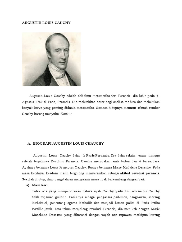 Augustin Louis Cauchy | PDF