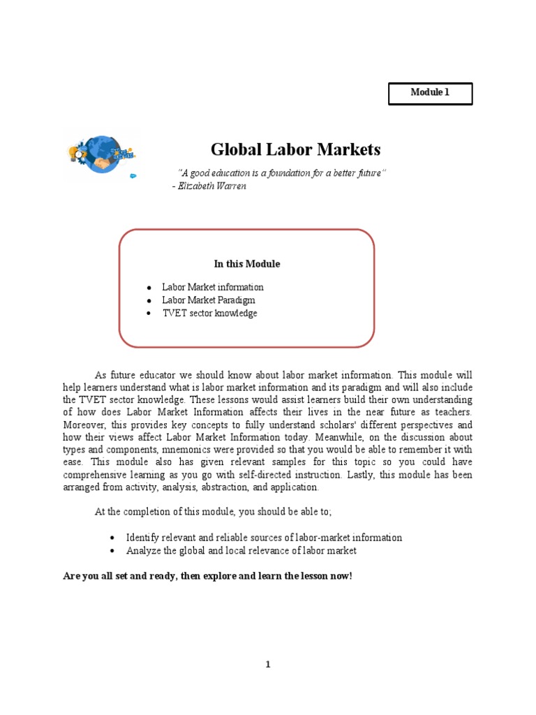 Global Labor Markets: in This Module | PDF | Microeconomics | Employment