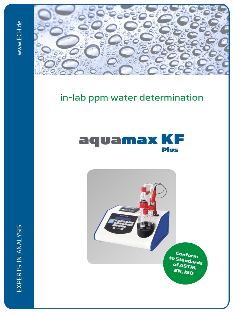 Max KF: In-Lab PPM Water Determination | PDF | Chemical Substances ...
