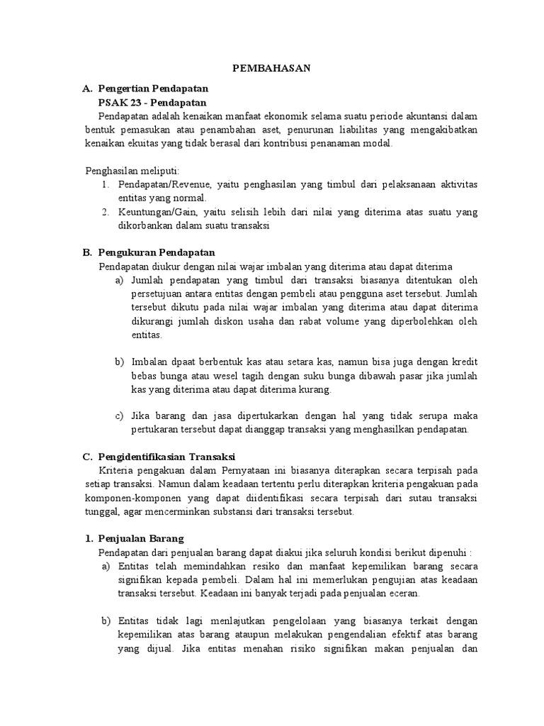 Materi PSAK 23 | PDF