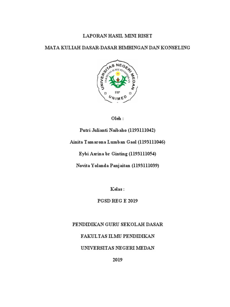Laporan Hasil Mini Riset BK | PDF