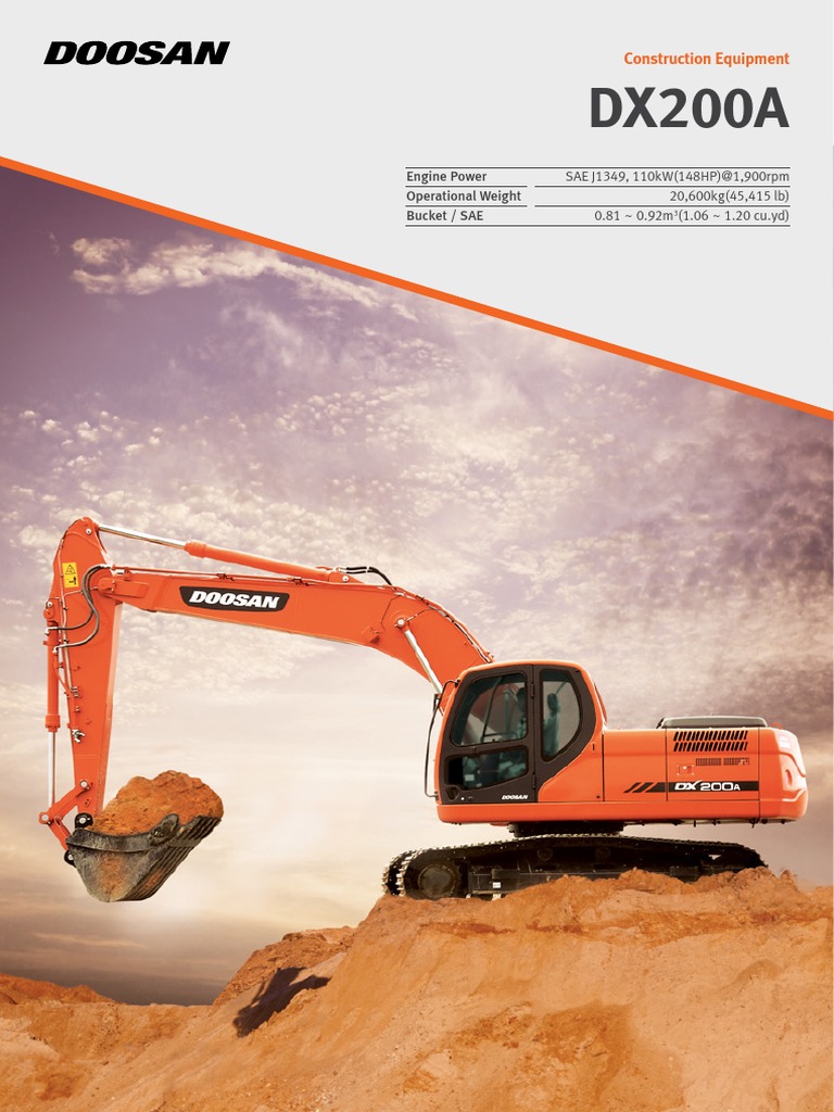 Tec TH Inf Doosan Dx200a en | PDF | Horsepower | Pump