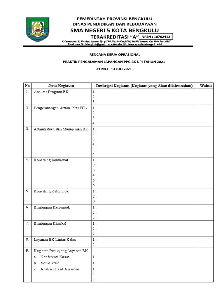 RKO PPL Kosong PPGBK UPI Angkatan 1 Tahun 2021 | PDF | Seni