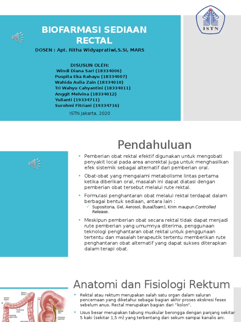 Kelompok 1 - L - Biofarmasi Sediaan Rectal 2-1 | PDF | Kesehatan Holistik