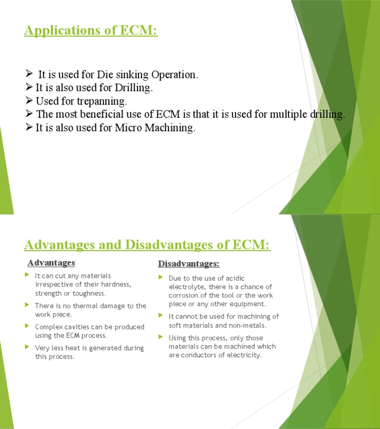 Applications of ECM | PDF