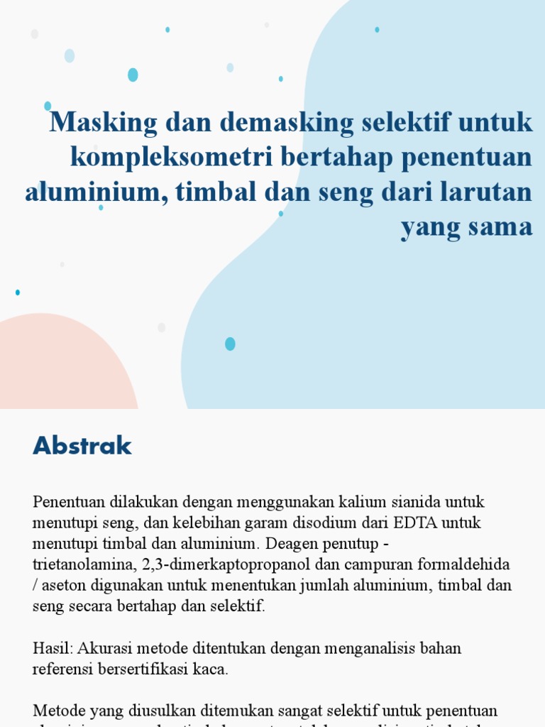 Masking Dan Demasking | PDF